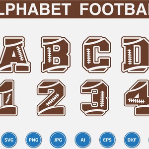Alphabet Football Number, Kids Name, Sign Number, Sport Alphabet ...