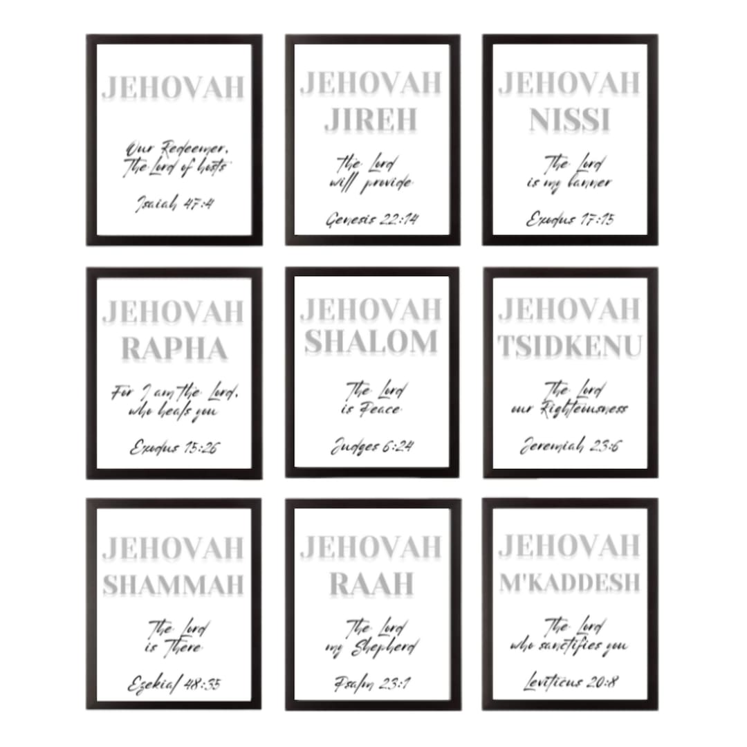 Jehovah, Names of God, Bible Verses, Printable, Wall Art, Home Decor ...