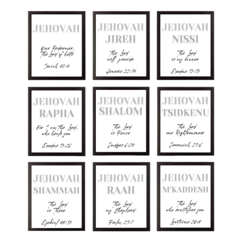 Jehovah, Names of God, Bible Verses, Printable, Wall Art, Home Decor ...