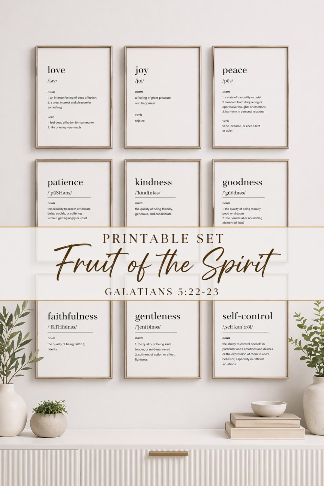 Fruit of the Spirit Wall Art Printable | Galatians 5:22-23 Bible Verse ...
