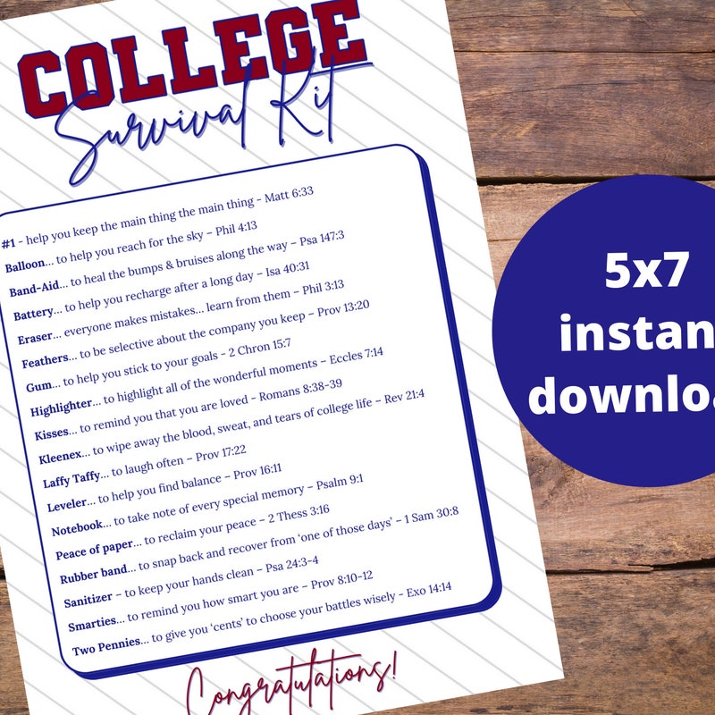 College Survival Kit - Etsy