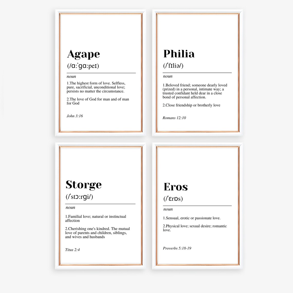 Love; Types of Love; Agape, Eros, Philia, Storge; Definition; Bible ...