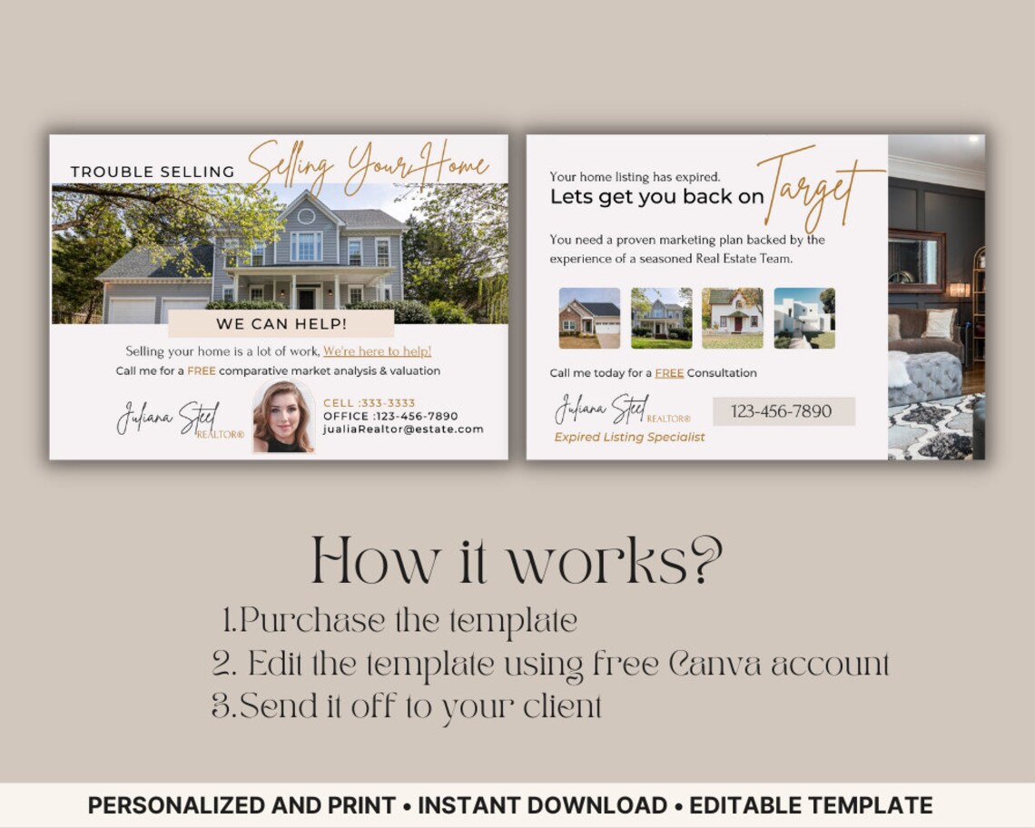 Expired Listing Postcard & Flyers Bundle Expired Listing - Etsy