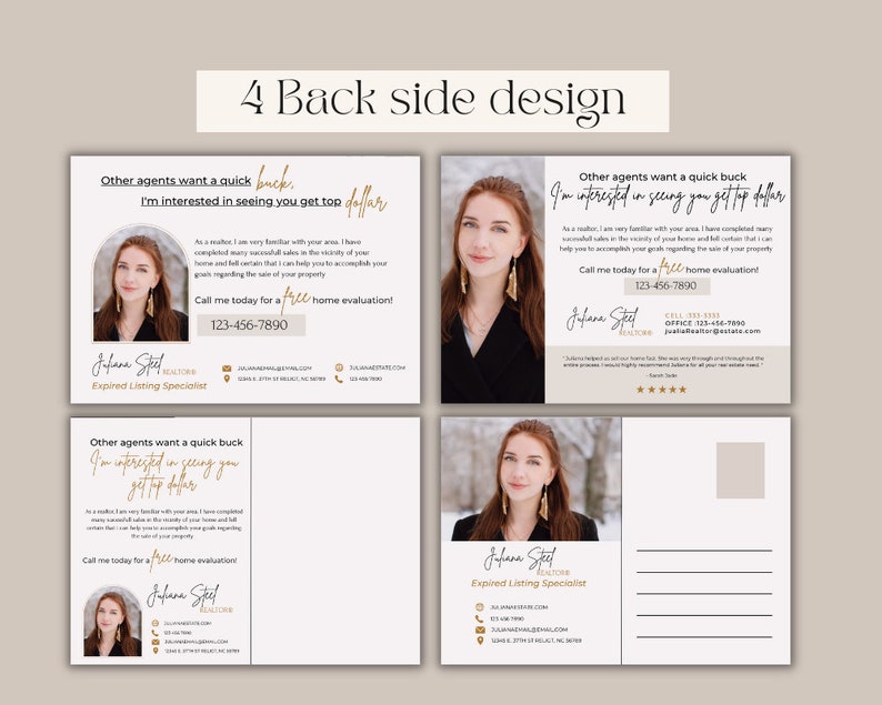 Expired Listing Postcard & Flyers Bundle, Expired Listing, Real Estate ...