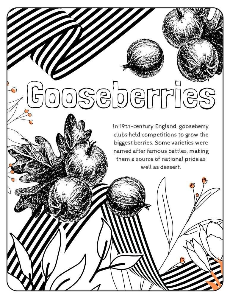 Printable Fruit Coloring Book – Unique Coloring Pages for Kids & Adults ...