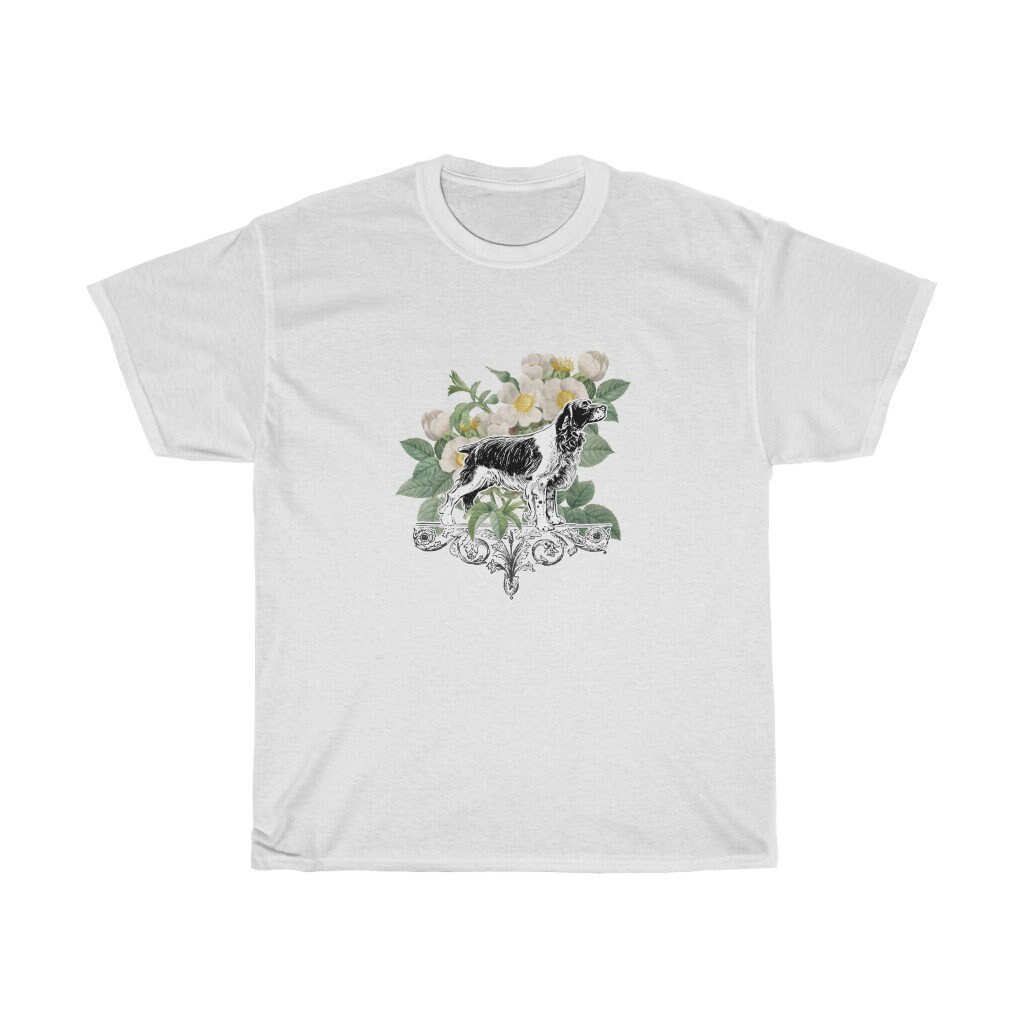 Spaniel and Multiflora Rose - Breeds and Botanicals Tee + Donation to ...