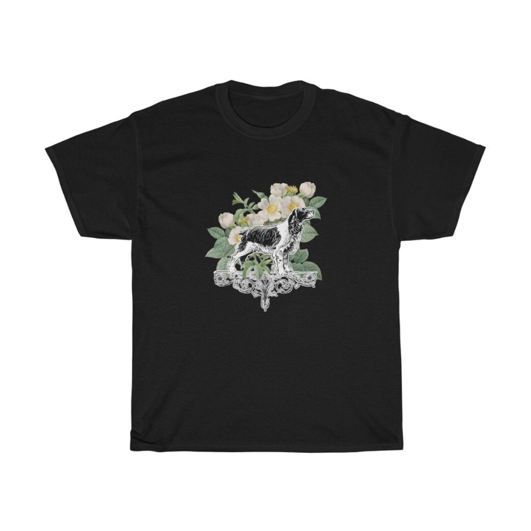 Spaniel and Multiflora Rose - Breeds and Botanicals Tee + Donation to ...