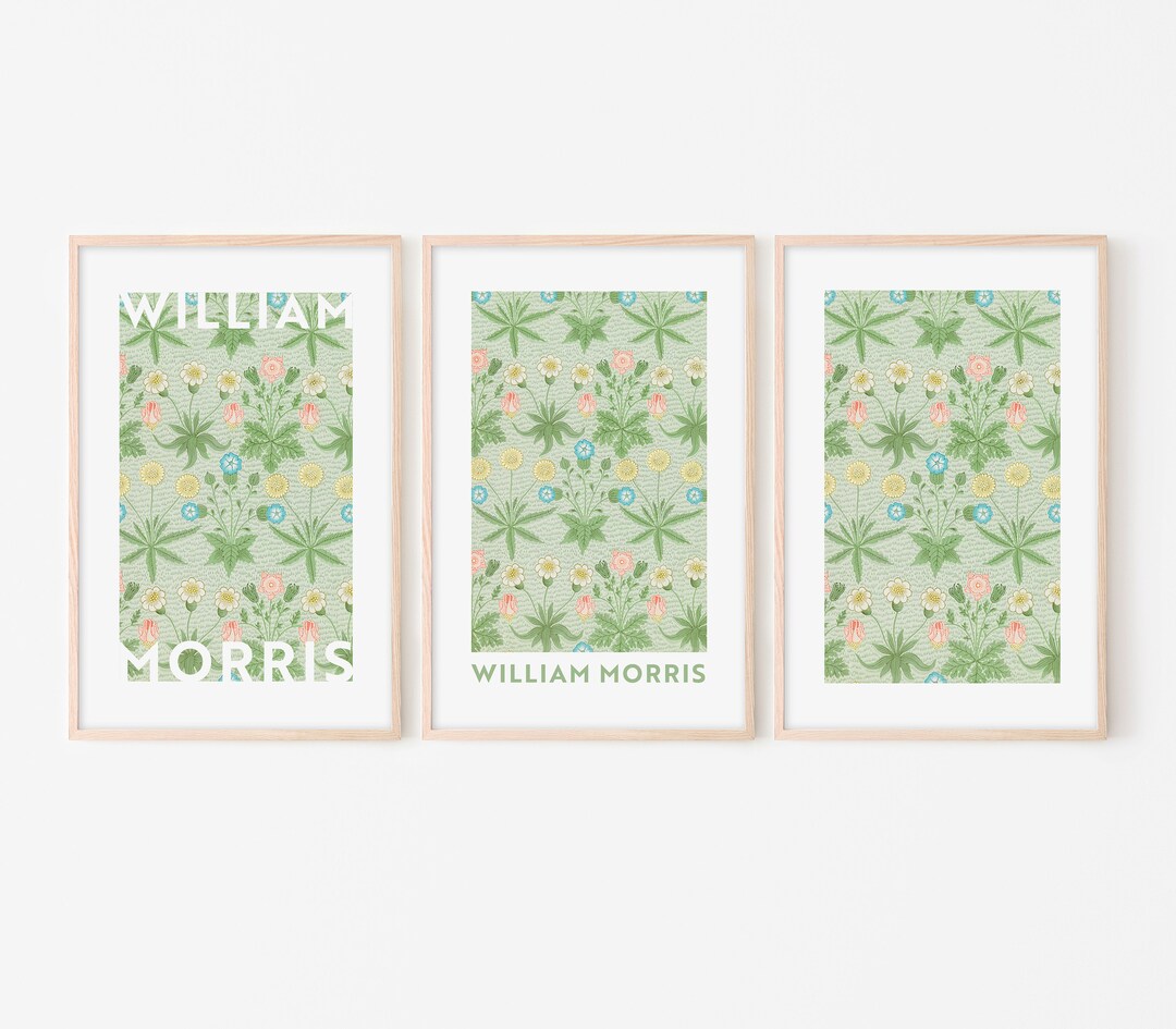 William Morris Daisy Print Set: Gallery Wall Art Digital Download - Etsy
