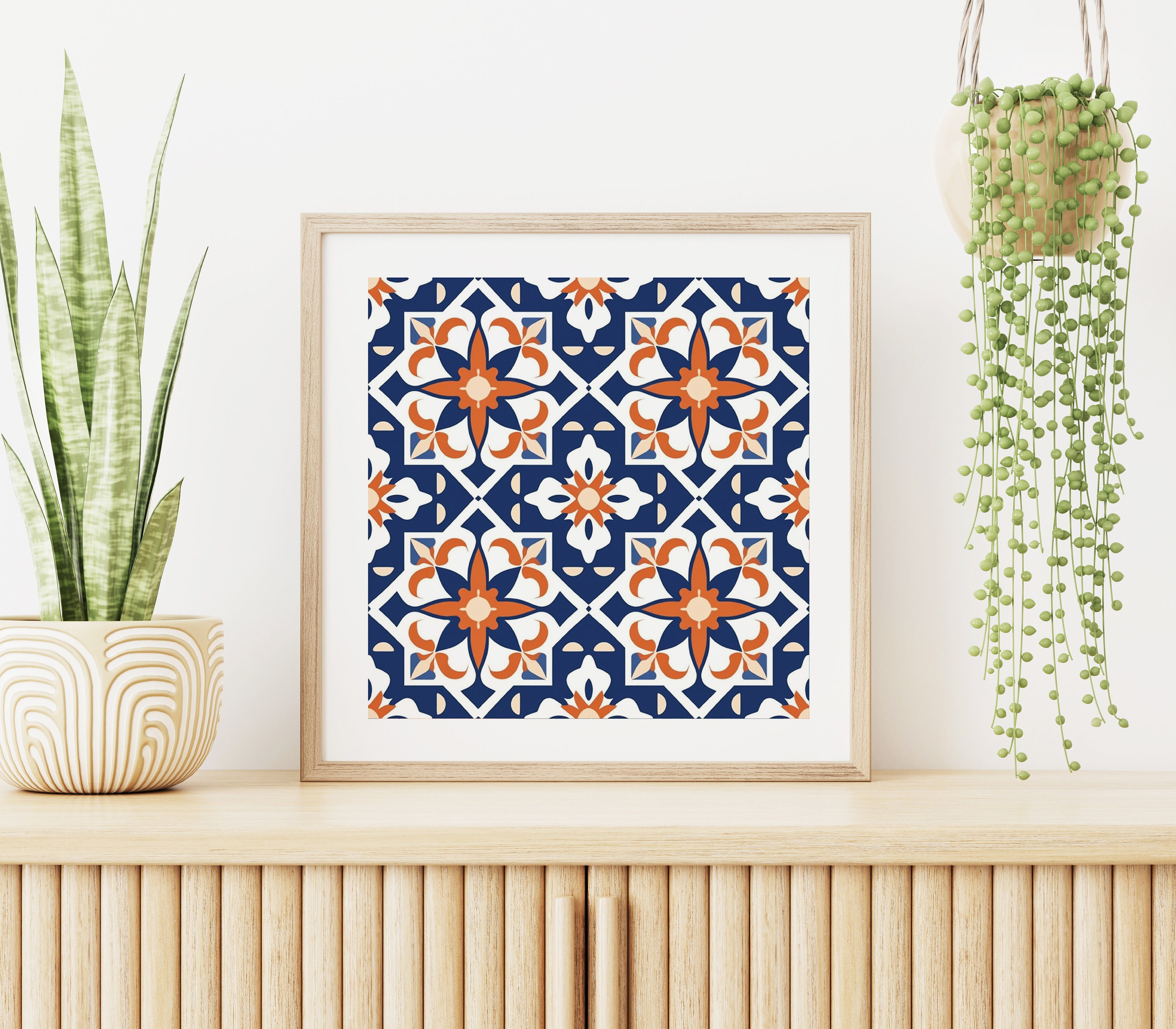 Moroccan Tile Art Print Set of 9: Mosaic Pattern Posters Digital ...
