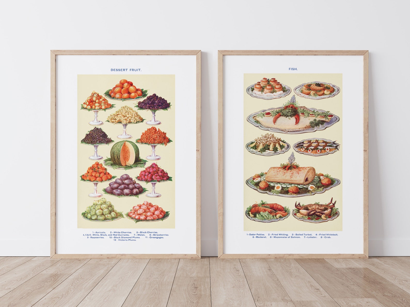 Vintage Food Posters Set of 8 Printable Wall Art | Digital Download ...