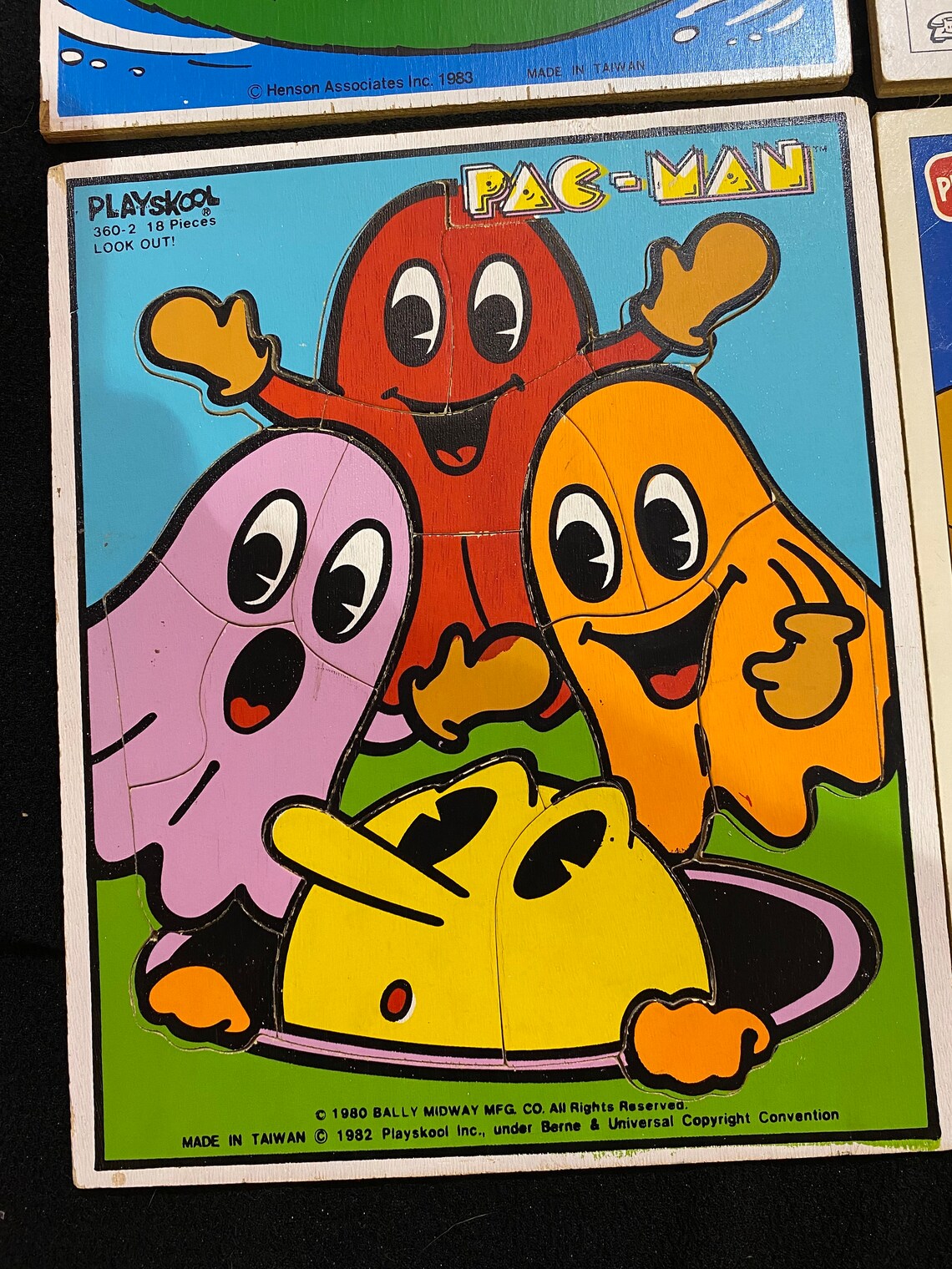 Vintage Playskool Wooden Puzzle From the 80s and 90s Barney Kermit the ...