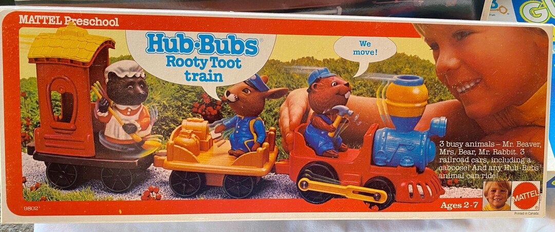 Mattel Preschool Hub Bubs Set ~ 3 Animals Mr Beaver Mrs Bear and Mr ...