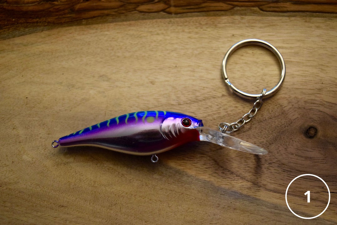 Lure Keychains Fishing Themed Handmade Custom Keychains Fish Rustic ...