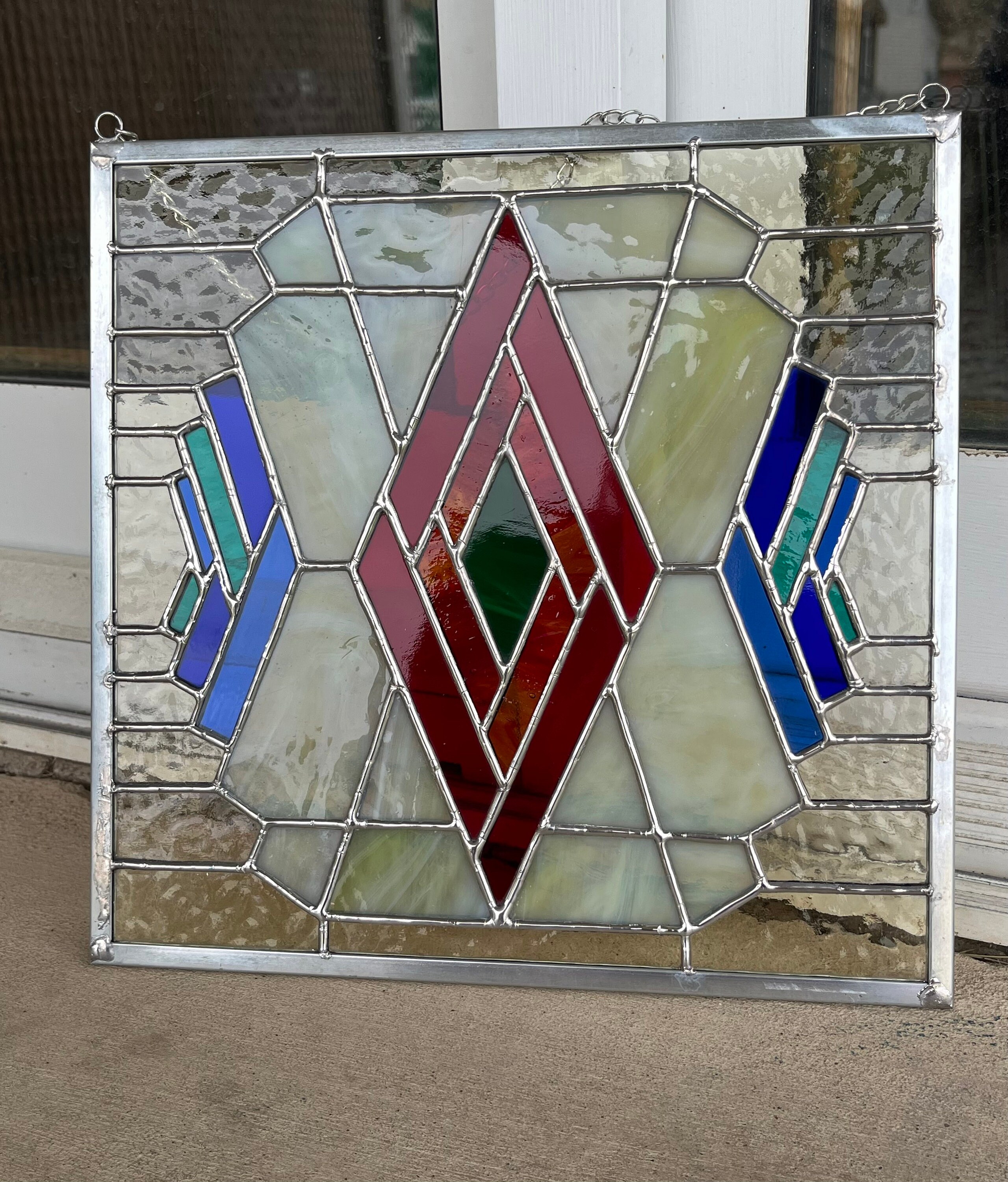 Art Deco Stained Glass Panel - Etsy