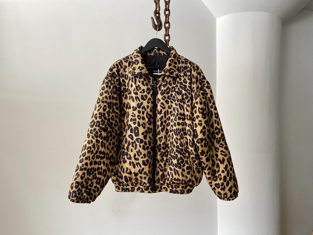 Vintage 90s Silk Ncounter Cheetah Print Lined Insulated Silk Bomber ...