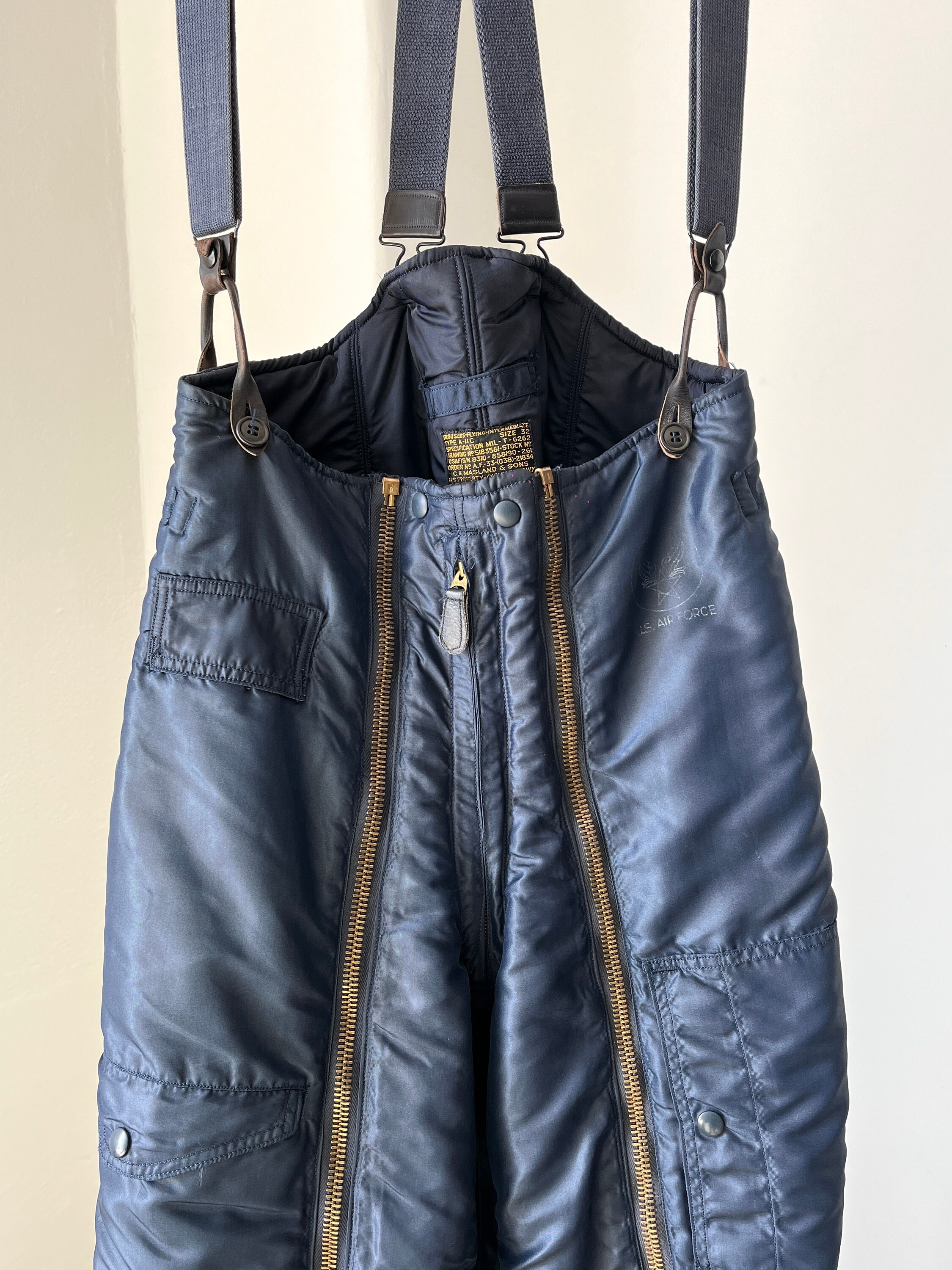 US Air Force Navy Blue Colored Padded Overall With Double - Etsy