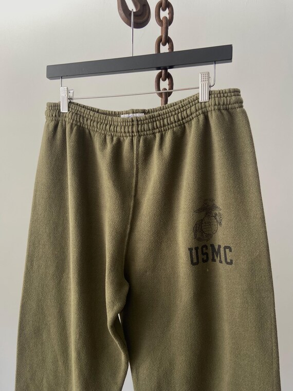 Vintage Olive Green USMC Marine Elastic Waist Cuff Sw… - Gem