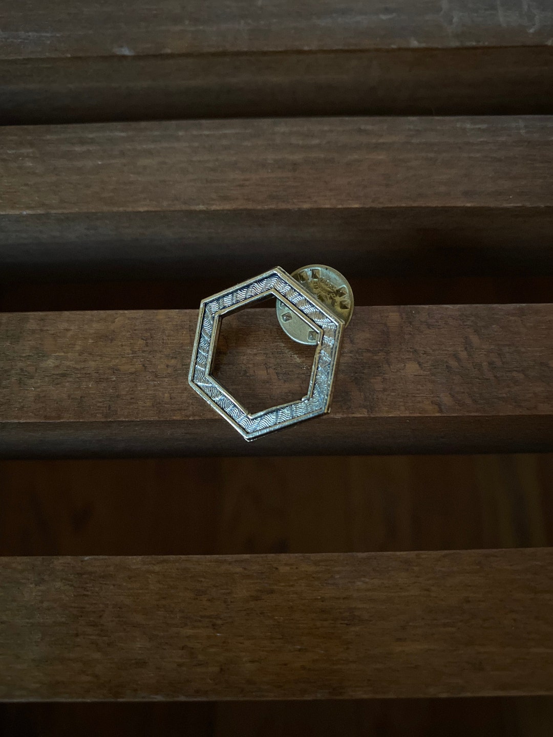 Minimalist Ballou Hexagon Pin - Etsy