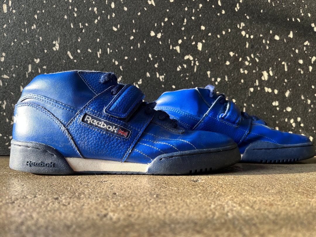 Electric Blue Reebok Trainers With Front Top Scratch / Size USA 6 - Etsy