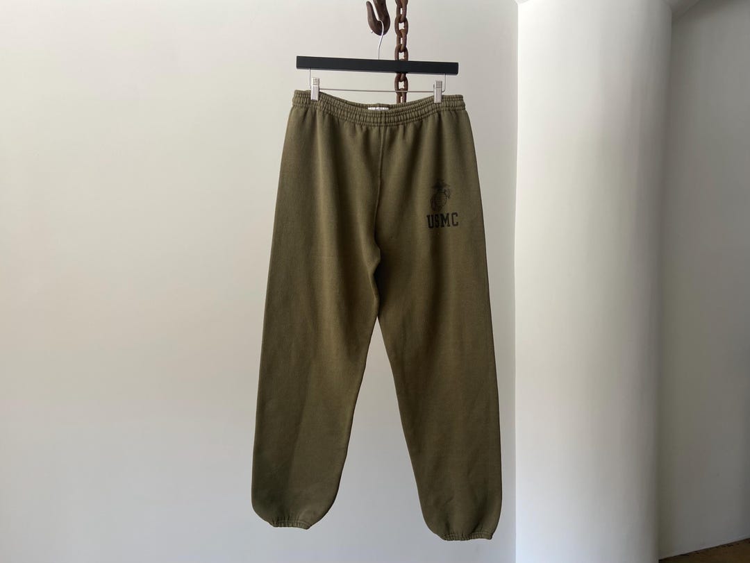 Vintage Olive Green USMC Marine Elastic Waist Cuff Sweatpants - Soffe Tag Size M USA - Etsy