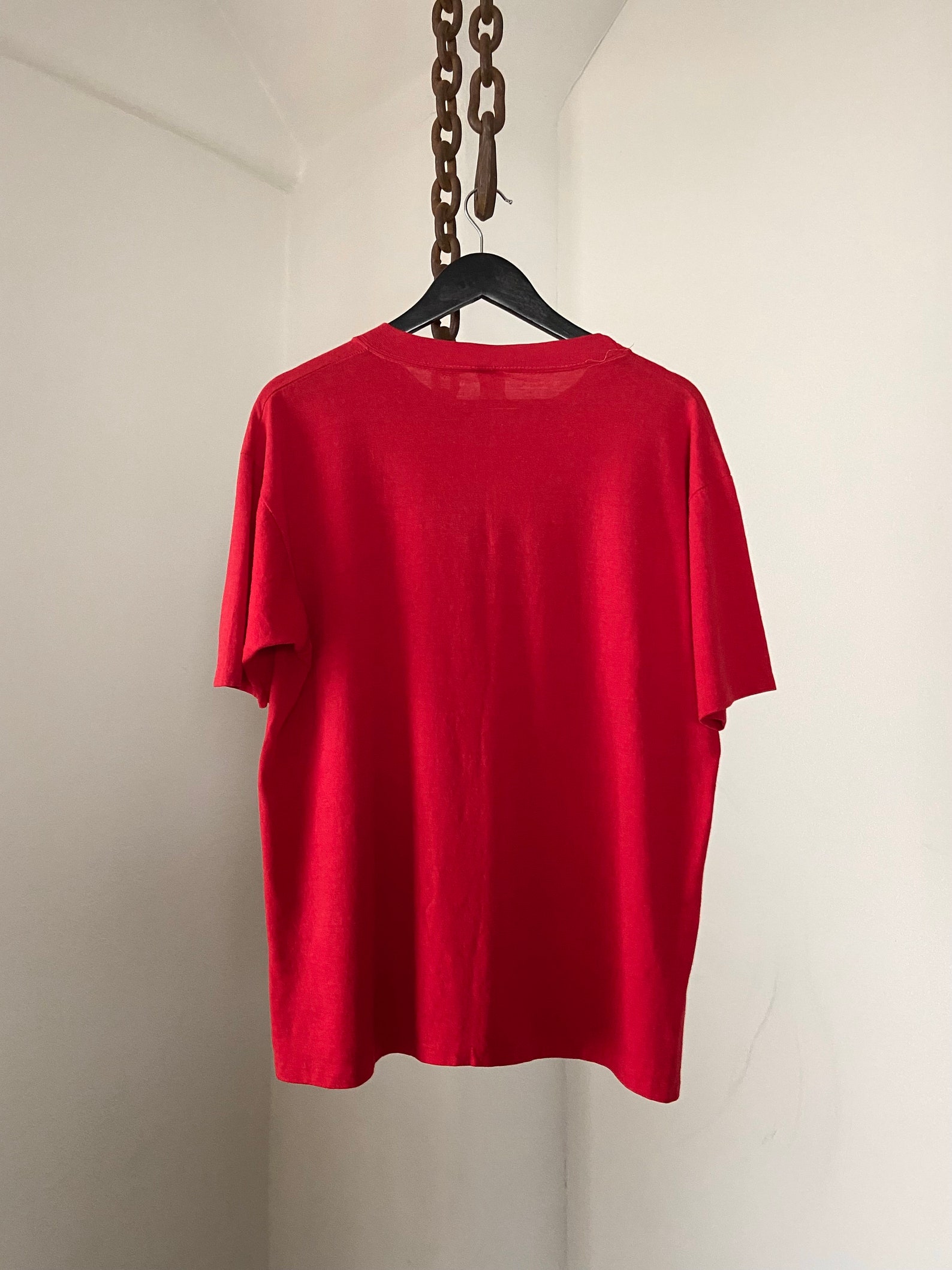 Vintage 80s Red Club Med Graphic T-shirt / Size XL Cotton Poly Blend ...