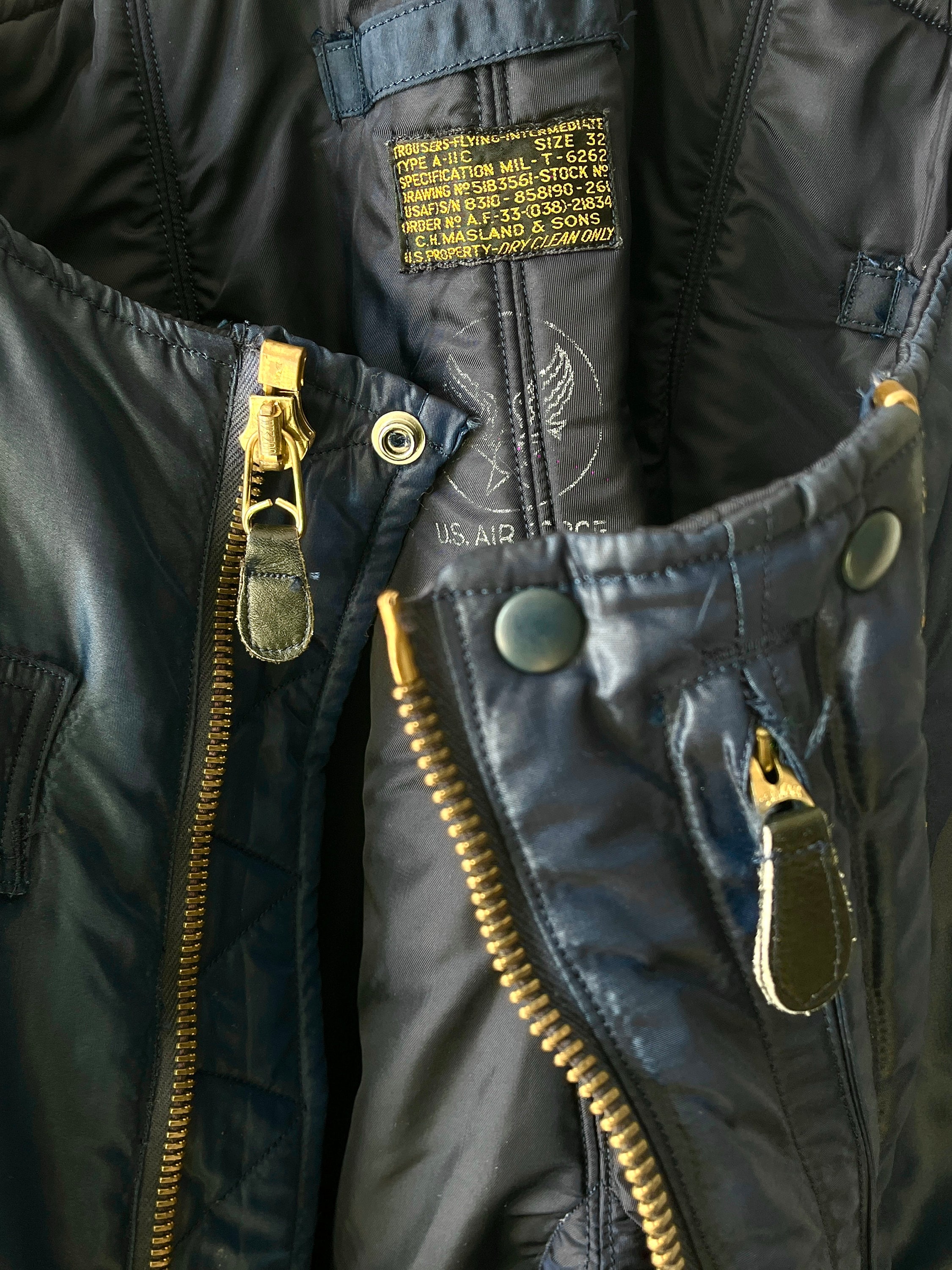 US Air Force Navy Blue Colored Padded Overall With Double - Etsy