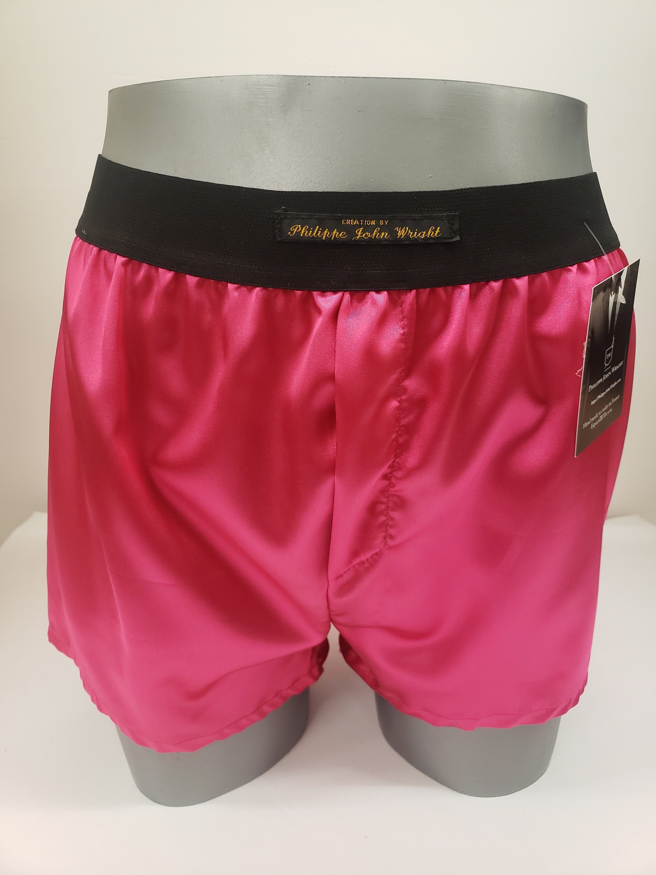 Hot Pink Satin Boxer Shorts for Men Made in France - Etsy
