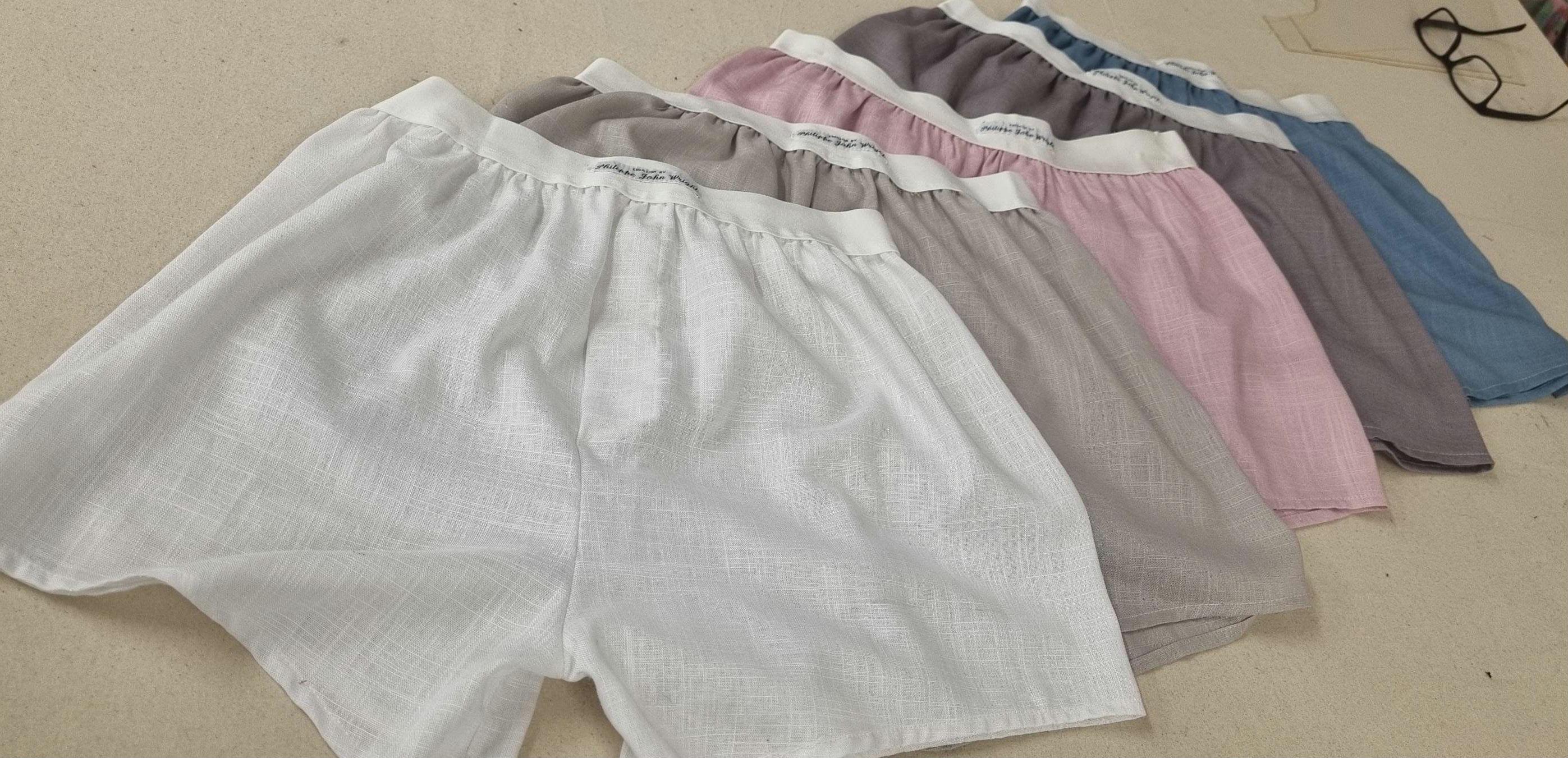 MEN Organic Linen Boxer Shorts Bundle Paisley Handmade in France; Beige ...