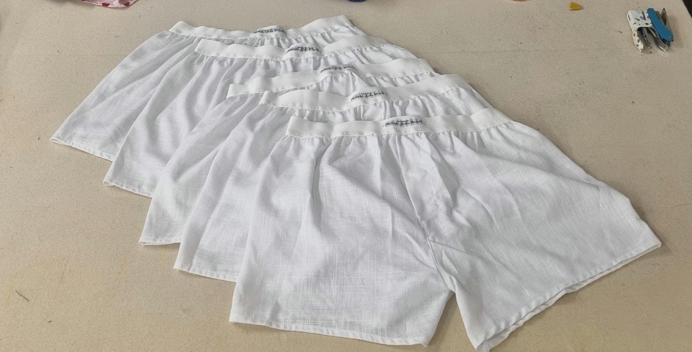 MEN Organic Linen Boxer Shorts Five Pair Bundle Underwear Handmade in ...