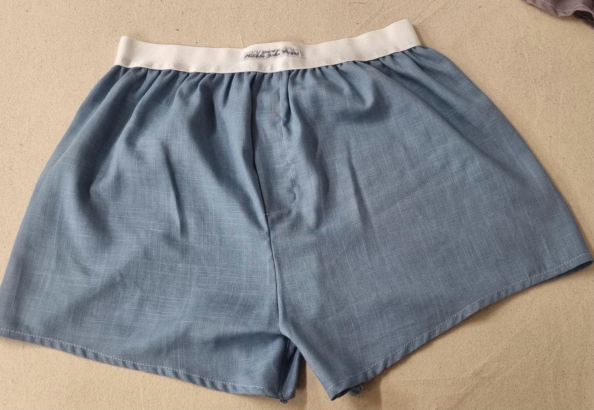 MEN Organic Linen Boxer Shorts Bundle Paisley Handmade in France; Beige ...