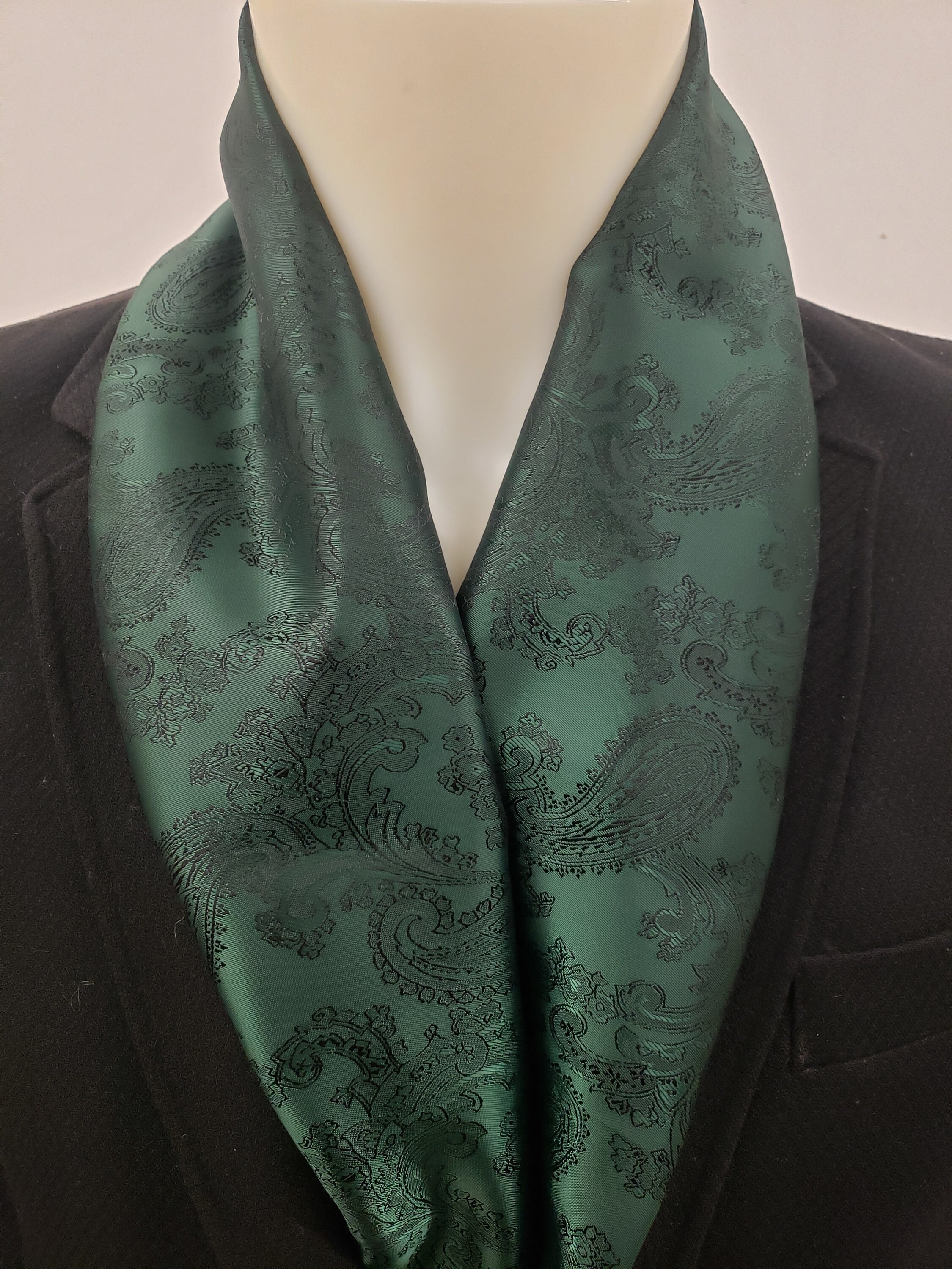 Double-sided Pure Silk Scarf With a Paisley Pattern "20x140 Cm",hand ...