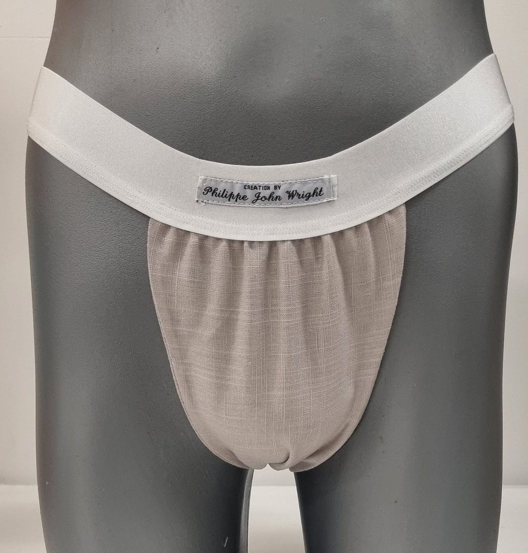 Men Organic Linen Briefs Tanga Like Man Thong Underwear Fully Lined ...