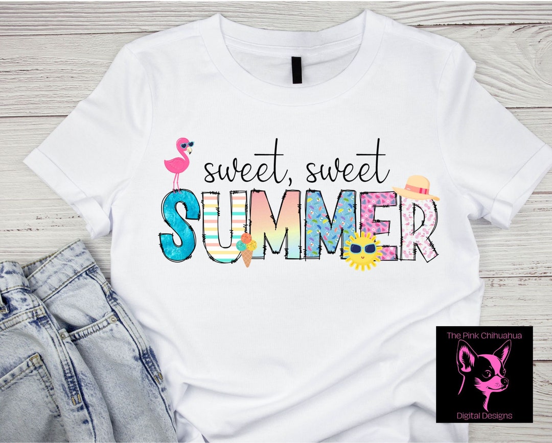 Sweet Summer Sublimation Designs, Summer Alphabet, PNG, Digital File ...