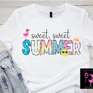 Sweet Summer Sublimation Designs, Summer Alphabet, PNG, Digital File ...