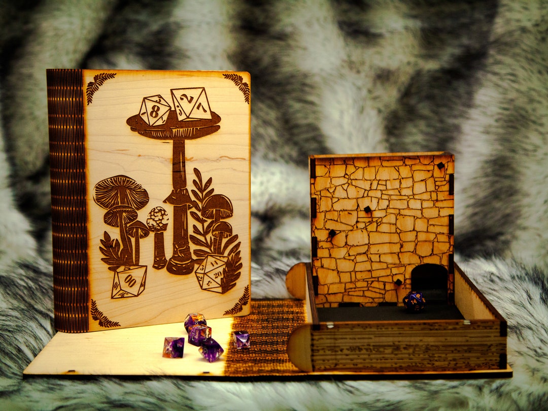 Mushrooms, Mushroom Dice Tower, Free Personalization, Dice Tower & Tray ...