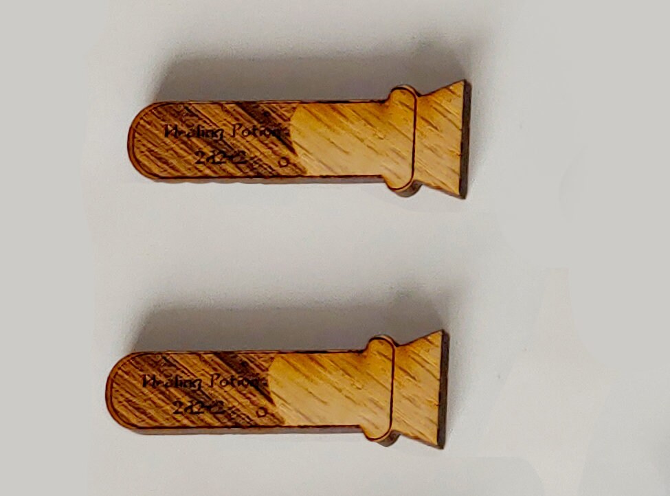 8 Dnd Potion Tokens, Wooden Potion Tokens, Dnd Healing Potion, Wooden ...