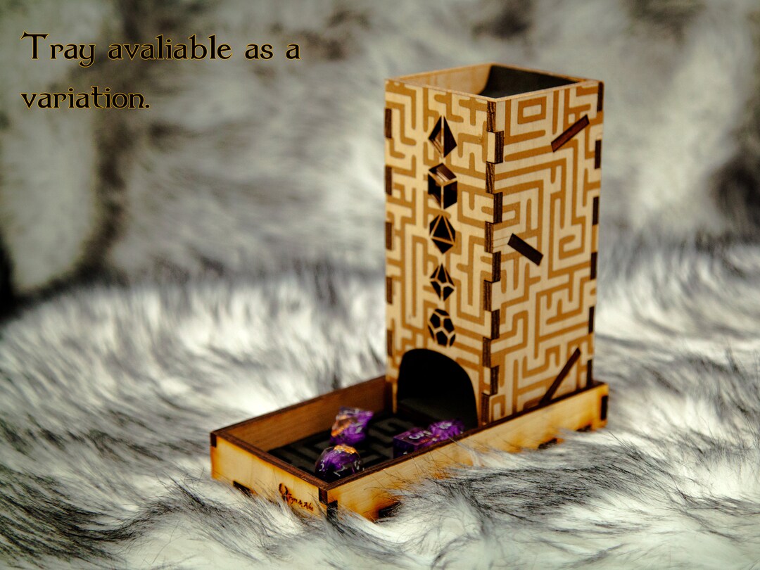 Gold Labyrinth, Dnd Dice Tower or Roller, Free Personalization, Gift ...