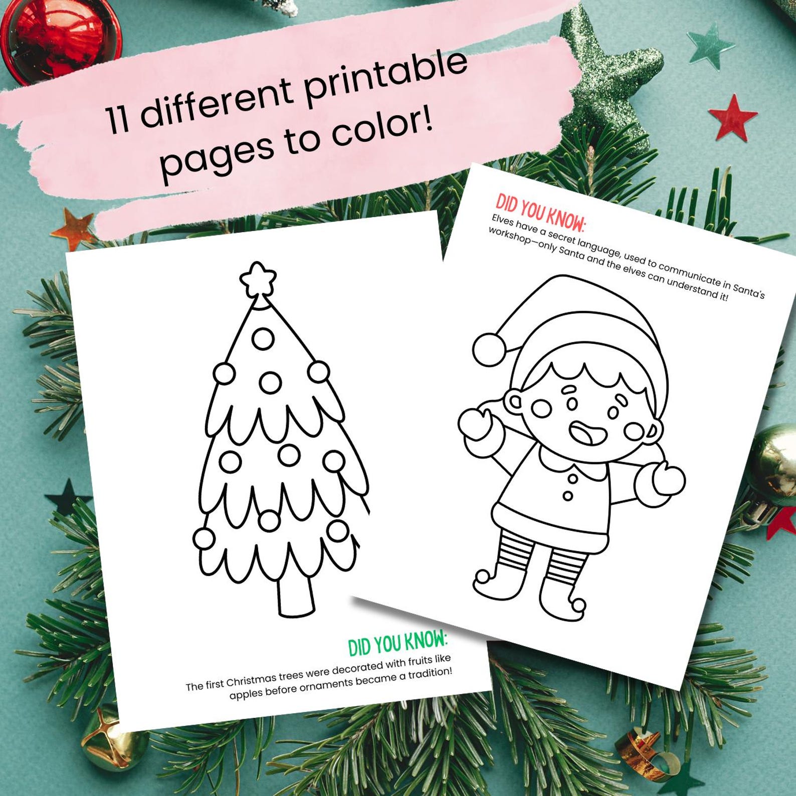 Christmas Coloring Sheets | Printable Holiday Coloring Pages | Festive ...