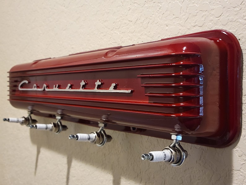 Reused Special Vintage Corvette Script Valve Cover Rack Man Cave - Etsy