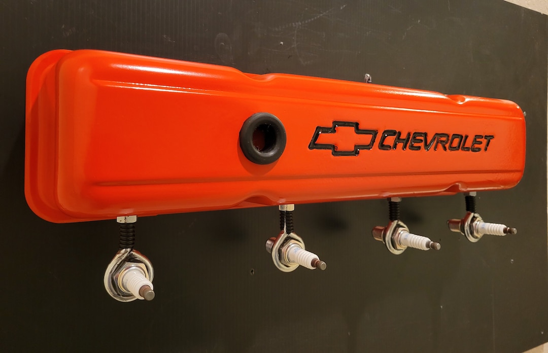 Vintage Chevrolet Script Valve Cover Rack | Repurposed Auto Part Man ...