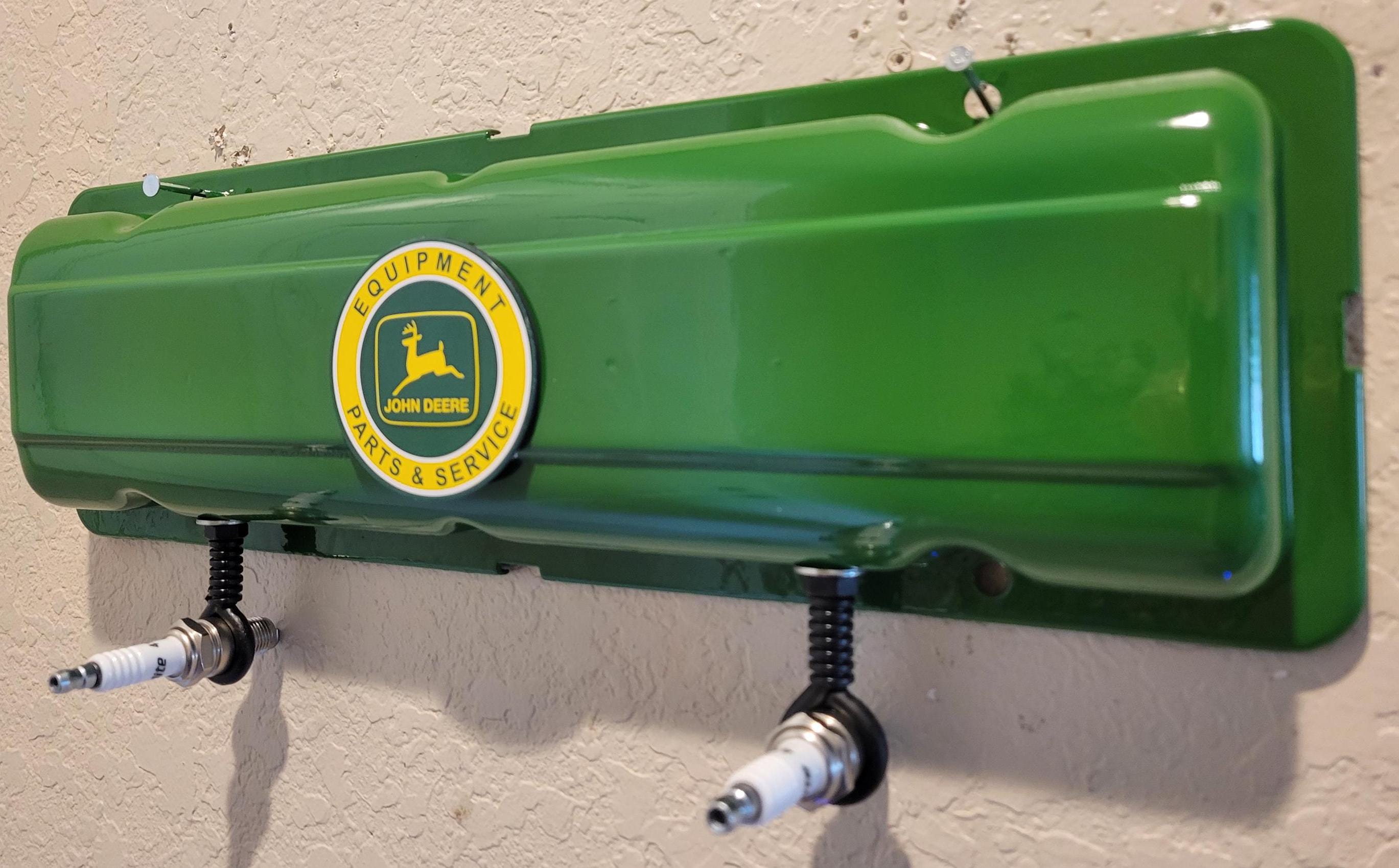 Repurposed John Deere Valve Cover Spark Plug Rack Man Cave - Etsy