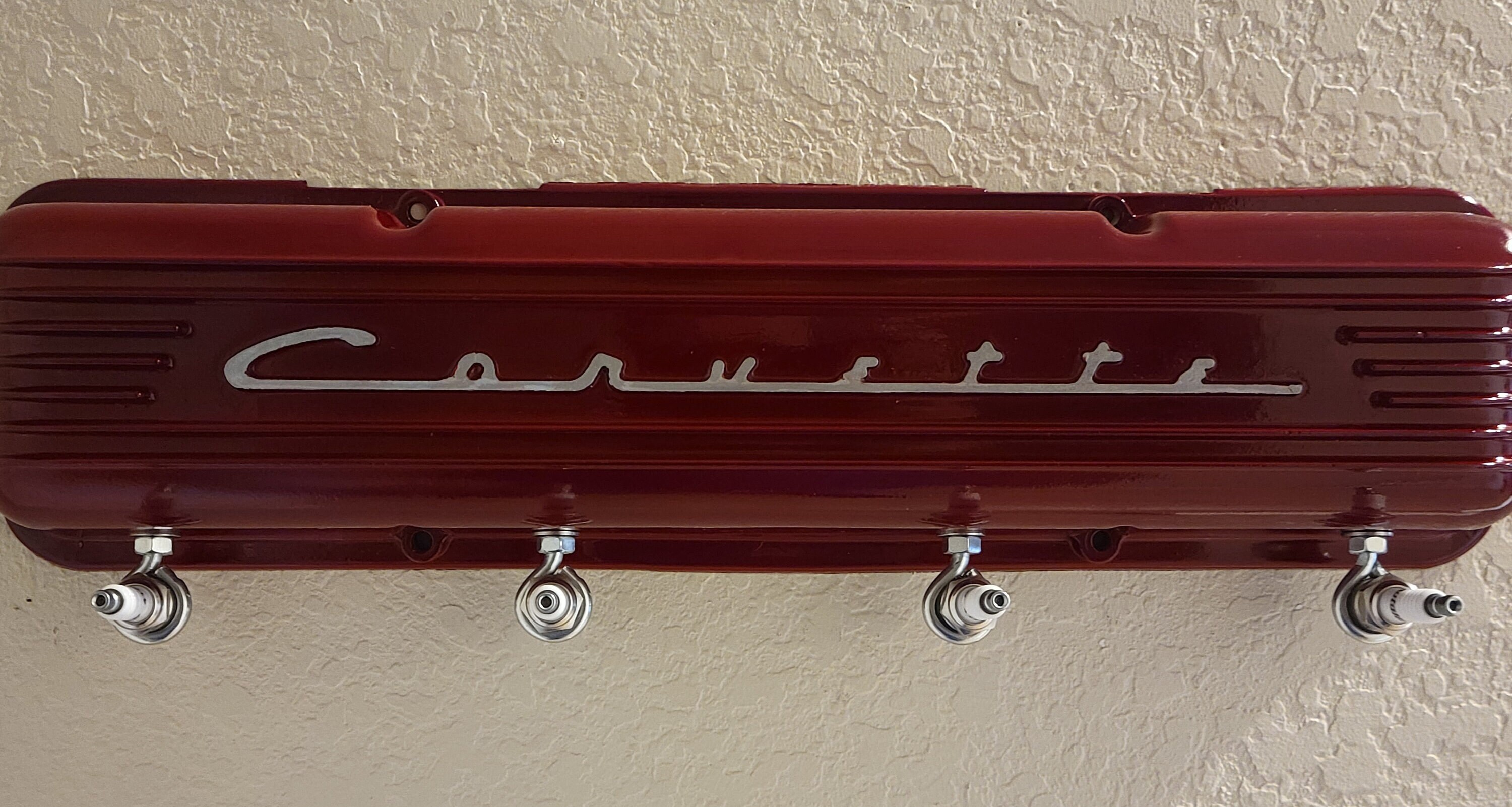 Reused Special Vintage Corvette Script Valve Cover Rack Man Cave - Etsy