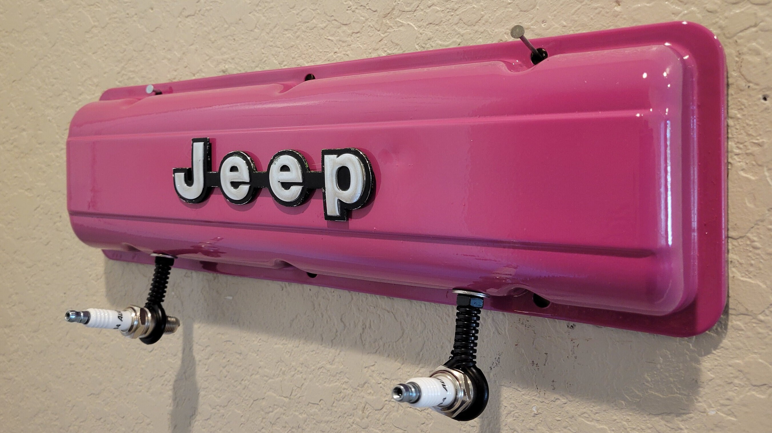 Reused Hot Pink Jeep Valve Cover Rack She Shed - Etsy