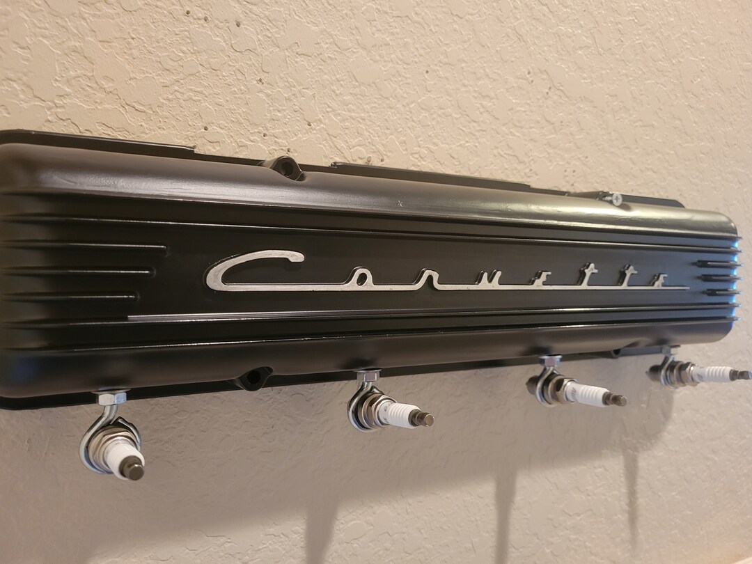 Vintage Corvette Script Valve Cover Rack Man Cave - Etsy
