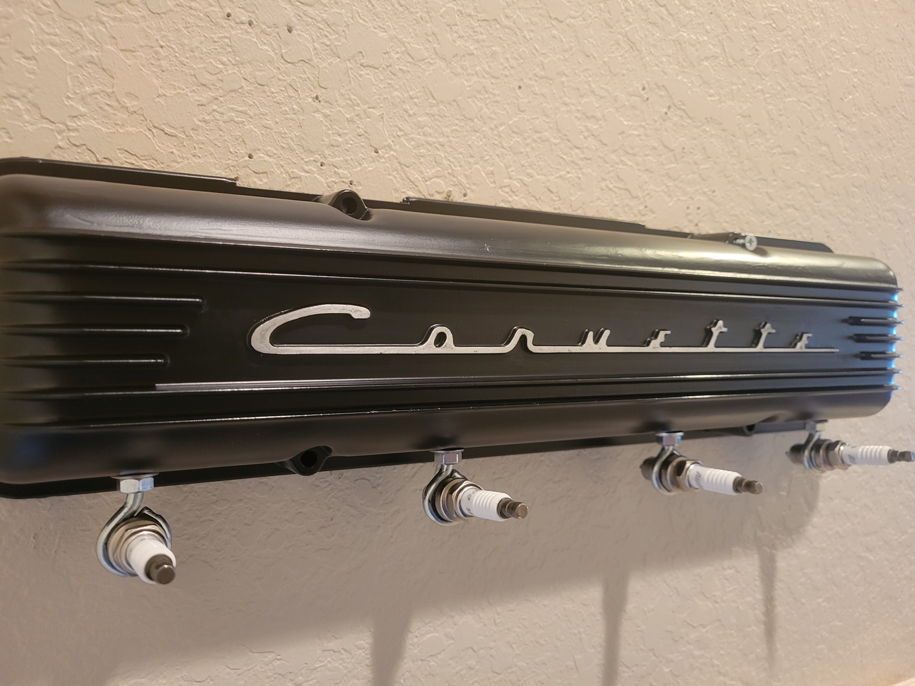 Vintage Corvette Script Valve Cover Rack Man Cave - Etsy