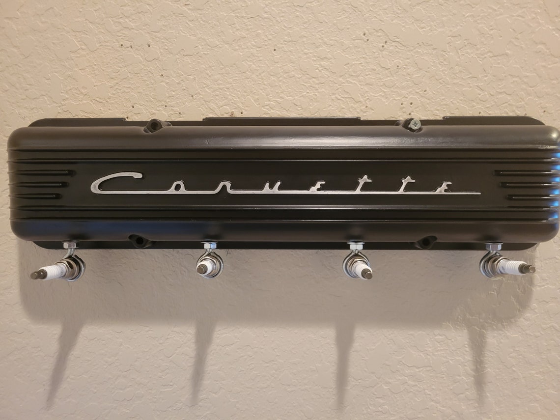 Vintage Corvette Script Valve Cover Rack Man Cave - Etsy