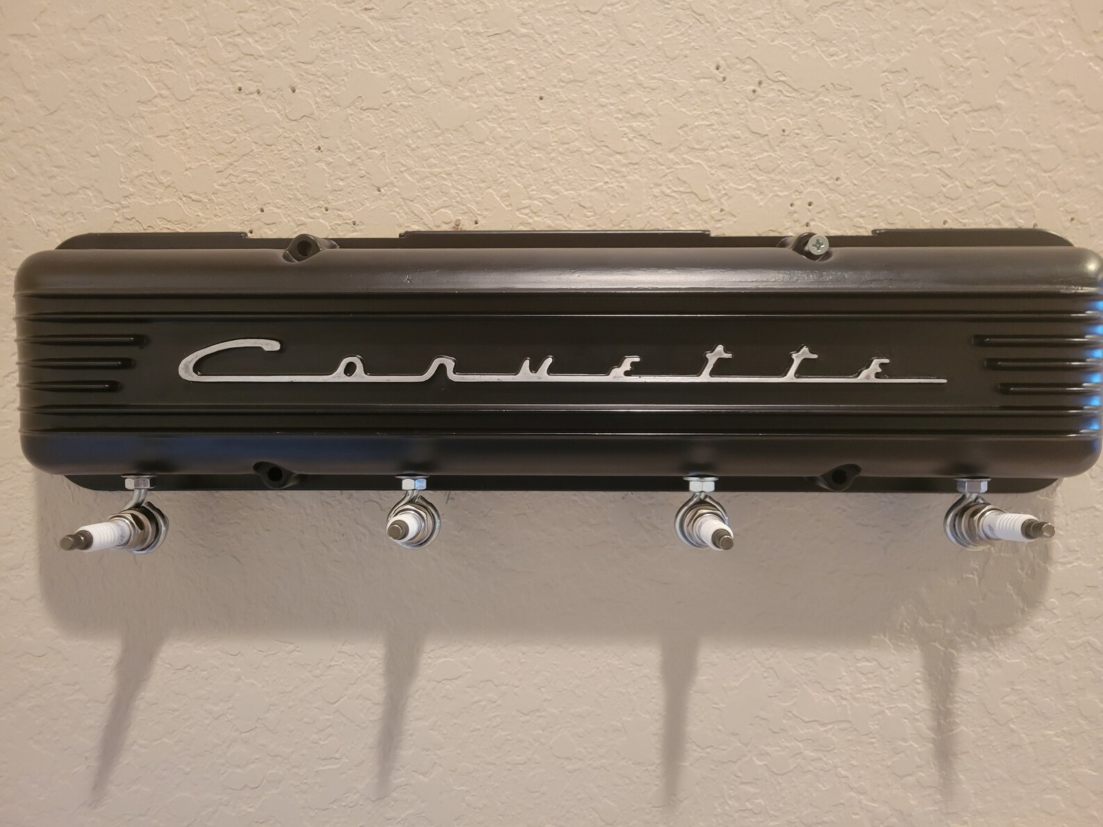 Vintage Corvette Script Valve Cover Rack Man Cave - Etsy