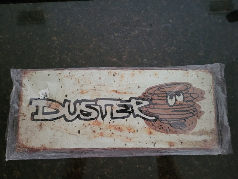 Vintage Classic Tin Duster Sign - Etsy