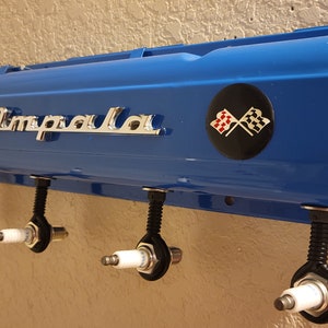 Old School Impala Chevrolet Script Valve Cover Rack Man Cave - Etsy