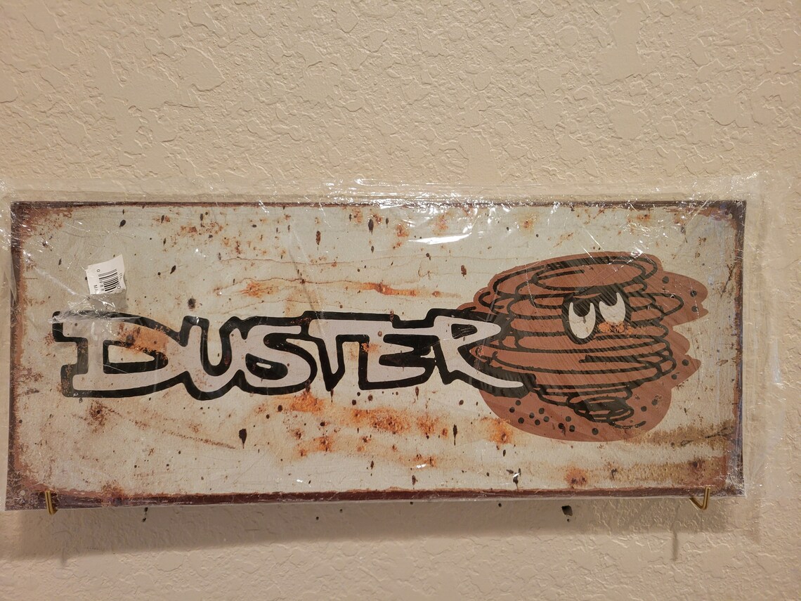 Vintage Classic Tin Duster Sign - Etsy